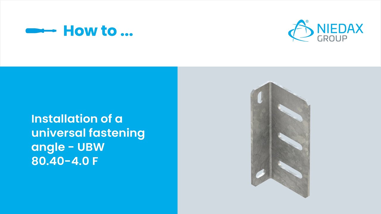 Niedax Universal Fastening Angle – UBW 80.40-4.0 F | Niedax Group | How ...