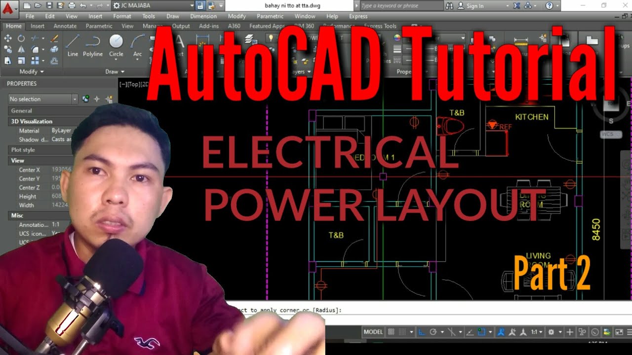 AutoCAD Tutorial ELECTRICAL LAYOUT Part 2 - YouTube