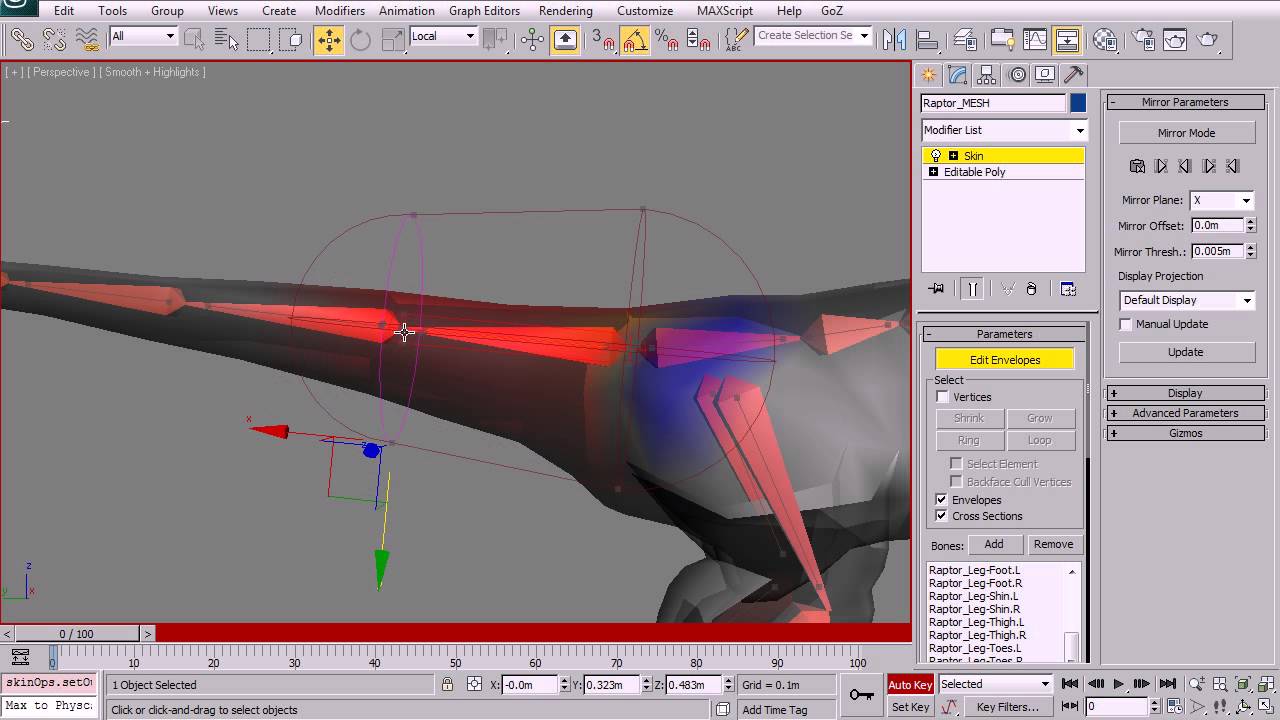 Dino Rig Part02 Enveloping - YouTube