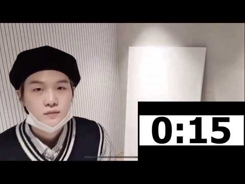 Suga's Live Youtube -  ARMY loved it to death in 15 seconds