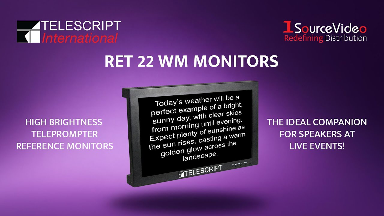 Telescript's 21.5" High Brightness Reference Monitors: Perfect for ...