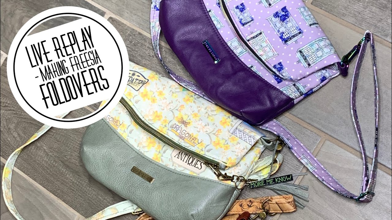 Live Replay - Speed Sewing Freesia Fold-over Bags - YouTube