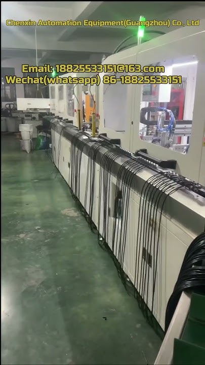 Fully automated plug production line in Action! Watch end-to-end cable processing &molding - YouTube