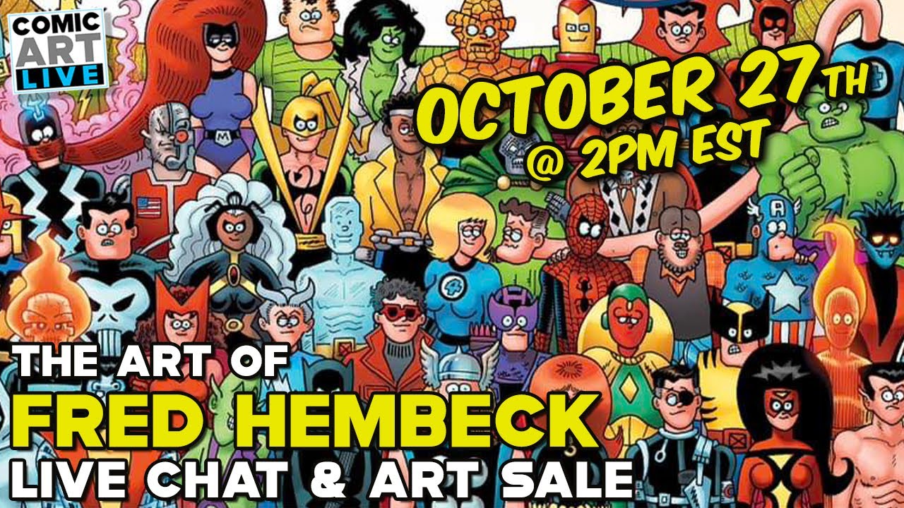 The Art of Comic Artist Fred Hembeck - Live Art Sale and Chat - YouTube