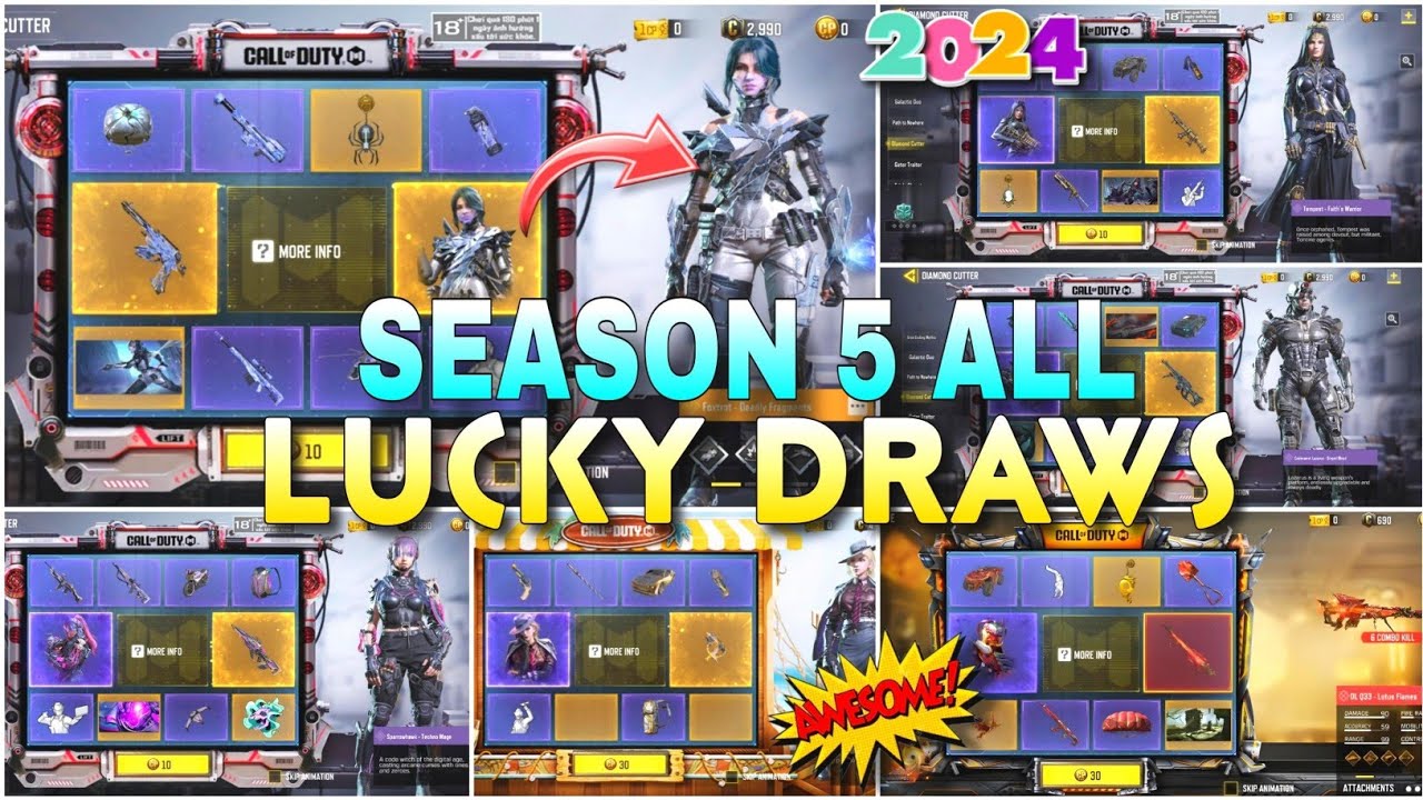🤯Season 5 All Lucky Draws | Legendary Foxtrot & New Legendary Guns ...