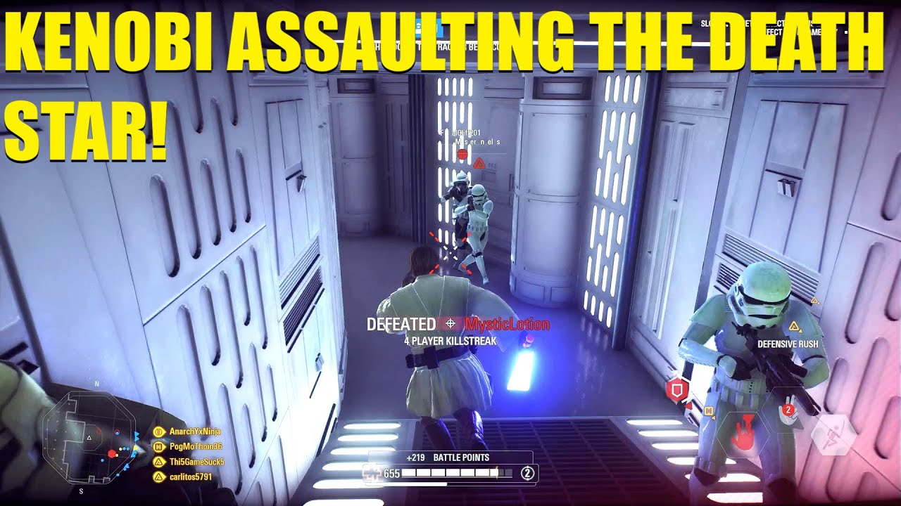 Kenobi attacking the Death Star! - Star Wars Battlefront 2 - YouTube