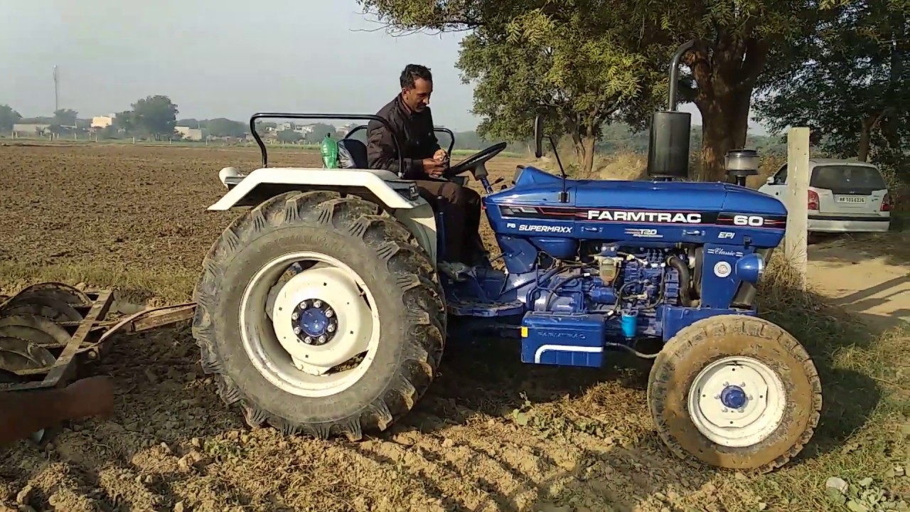 Farmtrack 60 t20 tractor best average in the field - YouTube