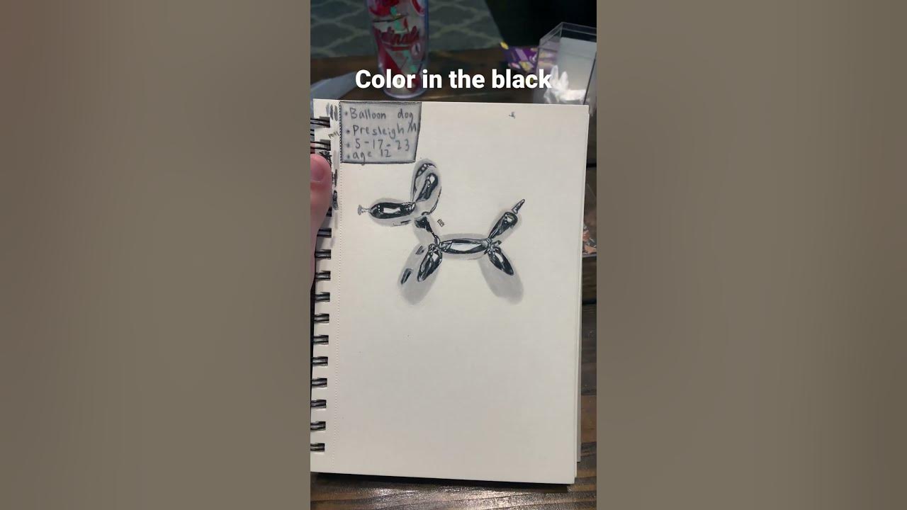 How to draw a balloon dog with colored pencil: easy art tutorial for ...
