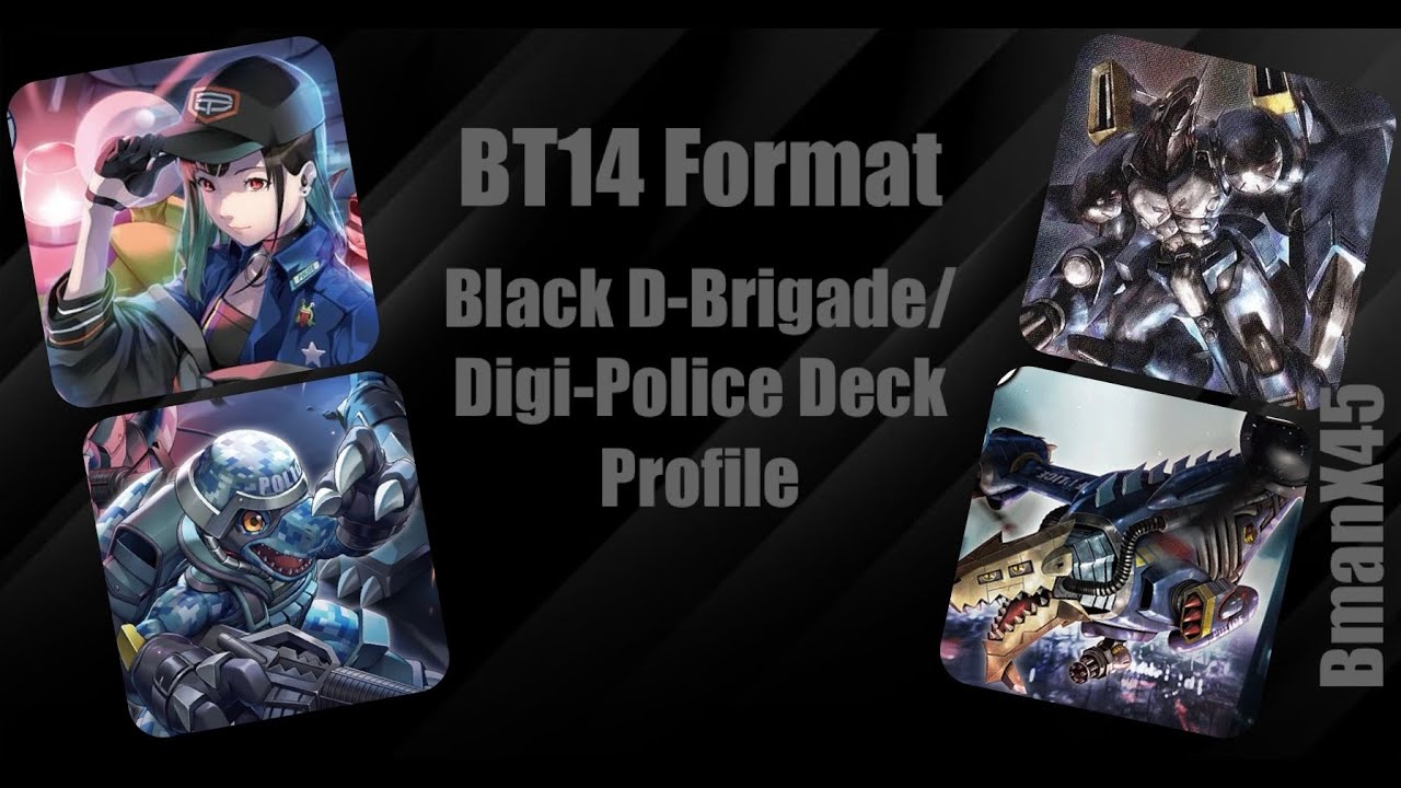 Digimon TCG: Black D-Brigade/Digi-Police Profile BT14 Format - YouTube