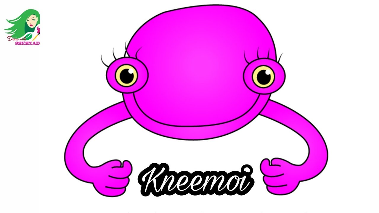 How to draw Kneemoi | Kneemoi | Kneemoi drawing | Draw with shehzadi ...