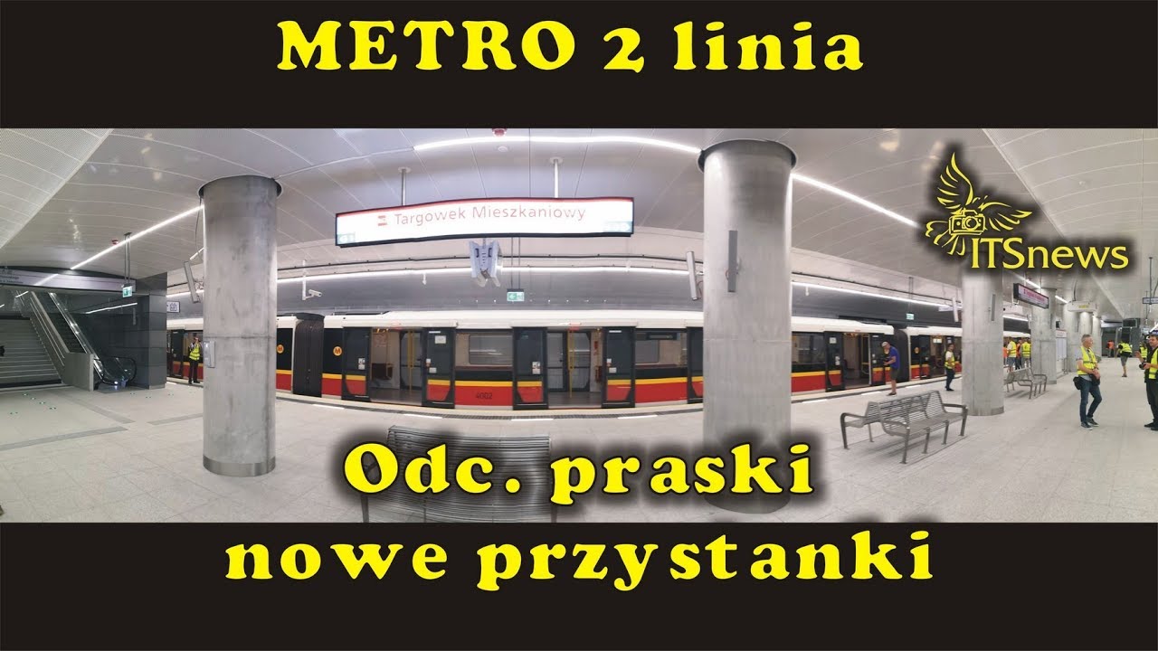 METRO 2 linia. Nowe stacje odc. praski. Przejazd. - YouTube