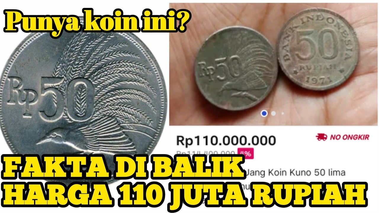 uang koin 50 rupiah tahun 1971 UANG KOIN CENDRAWASIH - YouTube