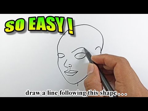 How to draw a head looking to the side | Easy Drawings - YouTube