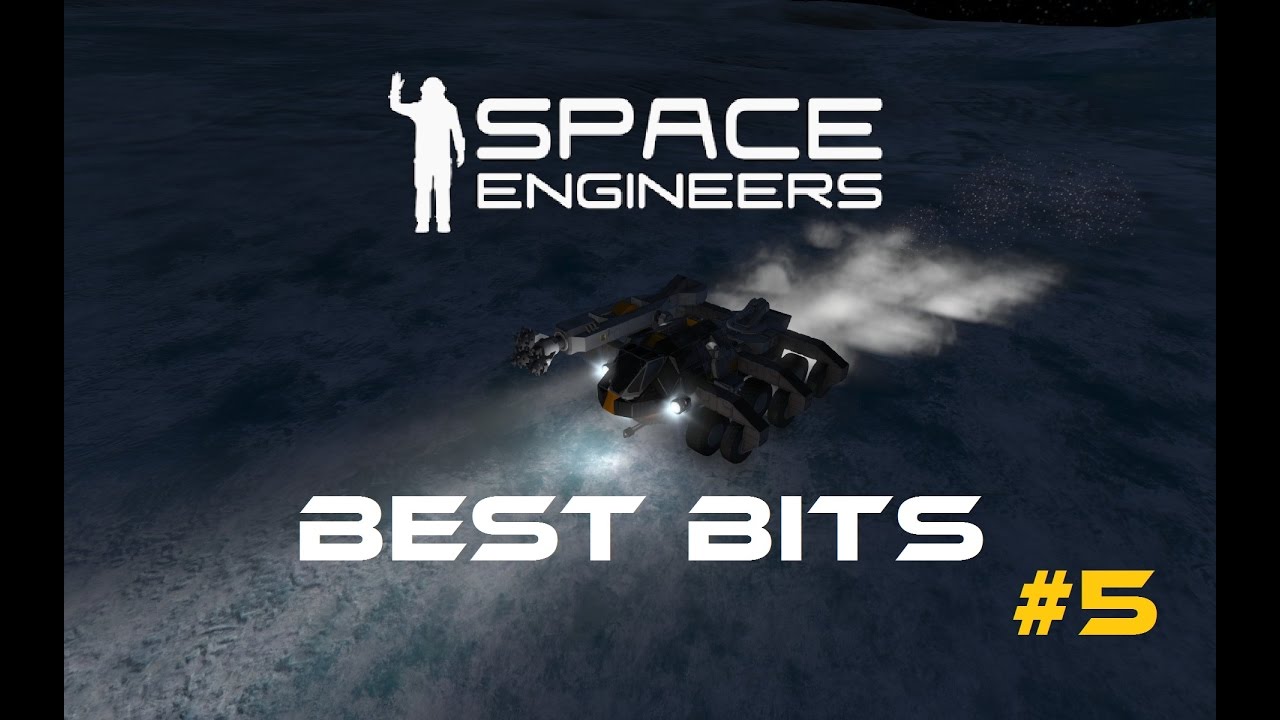 Space Engineers Best bits #5 - Exploring the ice planet - YouTube