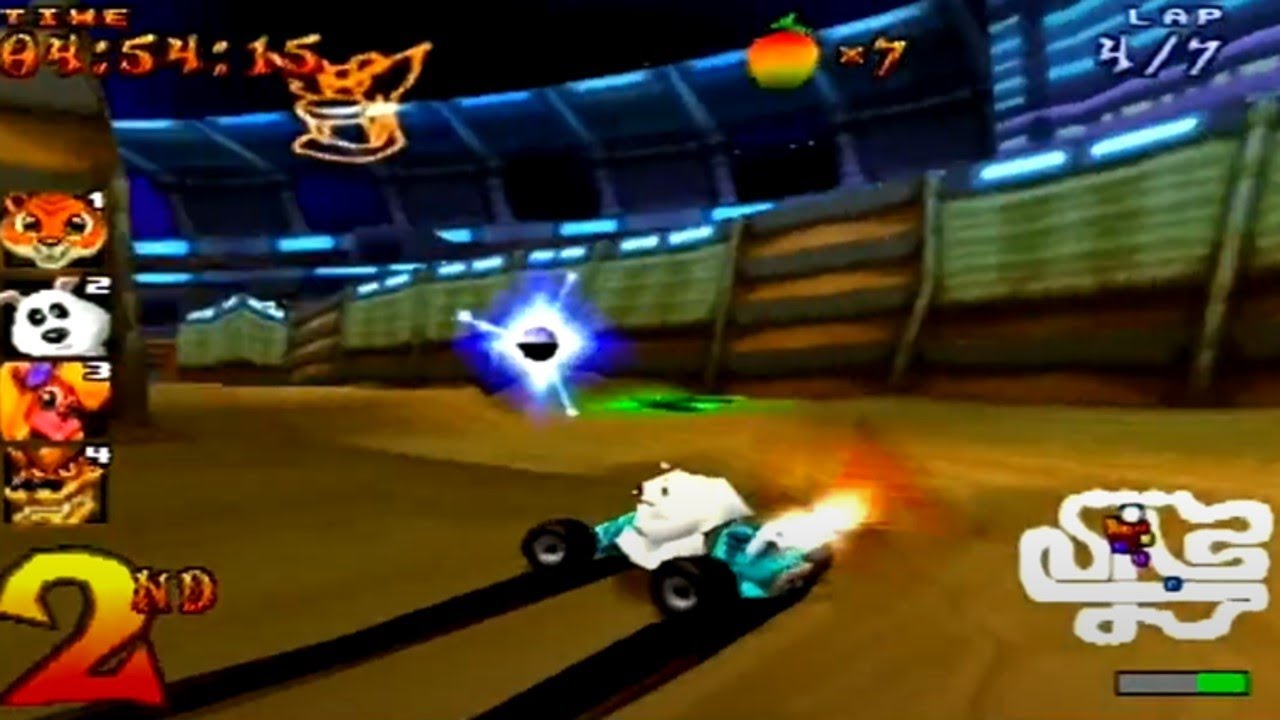 Tiny Arena in HARD Difficulty with 7 Laps - CTR: Crash Team Racing | PS1 - YouTube