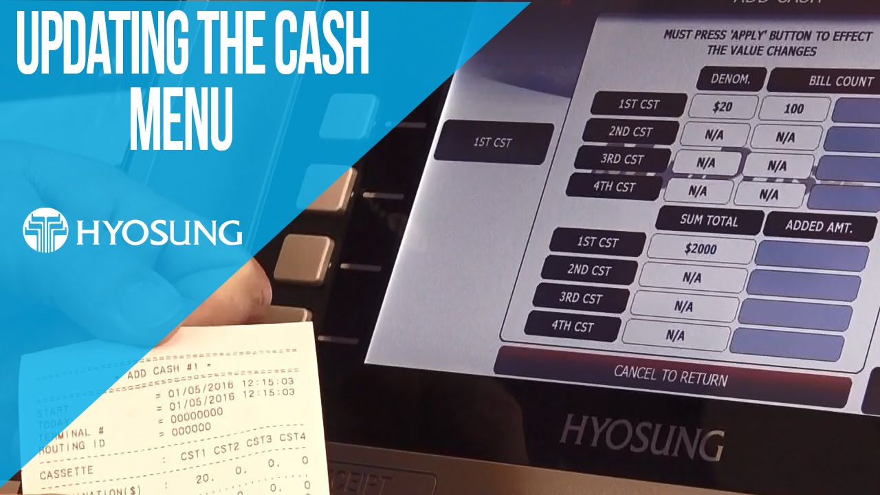 Updating the Cash Menu - YouTube