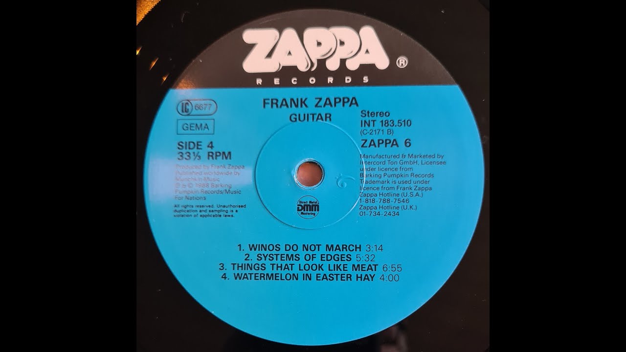 Frank Zappa - System Of The Edges - Vinyl record - YouTube