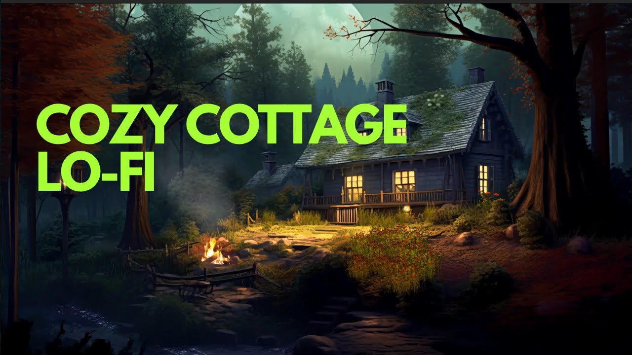 Cozy Cottage Lo-Fi | Fire Sounds | Forest Sounds for Relaxing or Focus ...