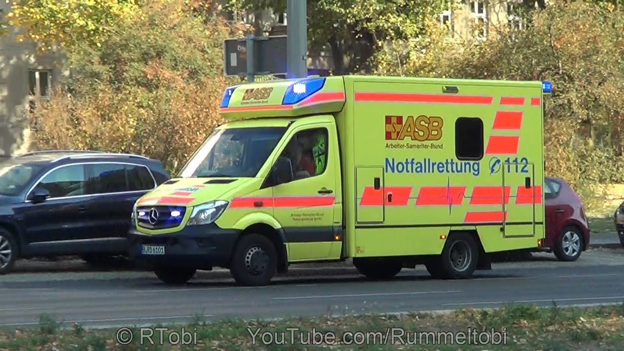 Berlin ASB RTW | Berlin ASB ambulance responding [GER | 17.10.2018 ...