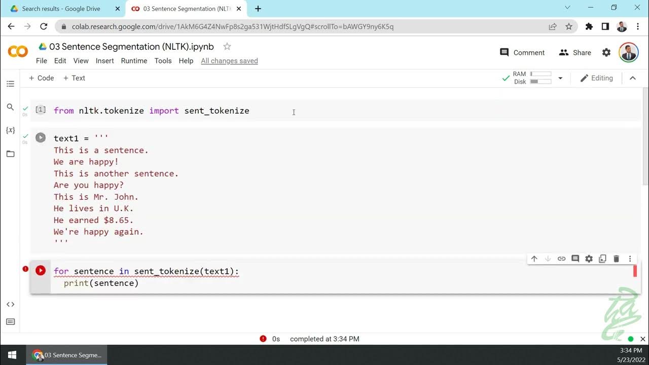 08 - NLP Sentence Segmentation with NLTK - YouTube