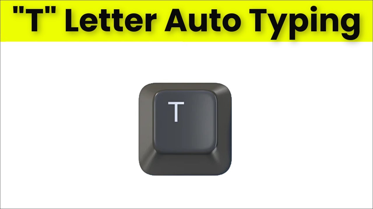 T Key Automatic Typing issue - T Letter Pressing Issue - Laptop / Pc ...