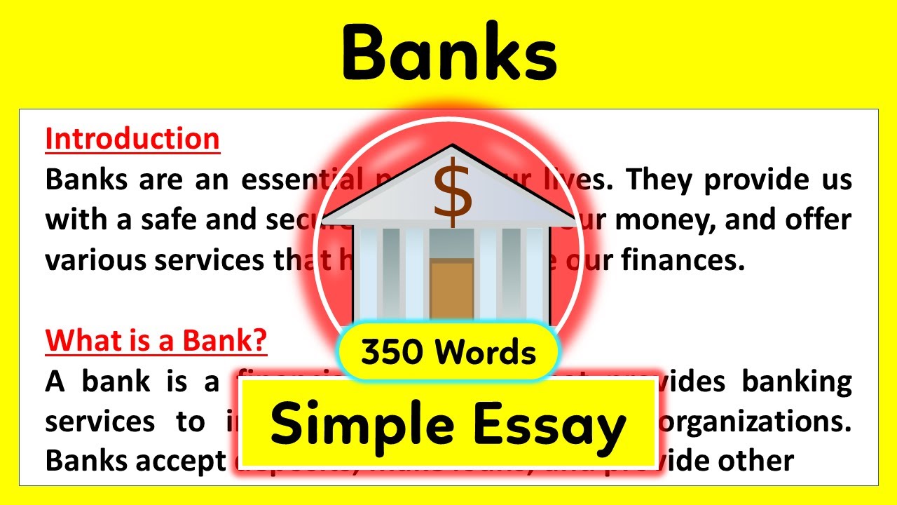 Simple essay on Banks in English | Bank par nibandh english mein | Bank ...