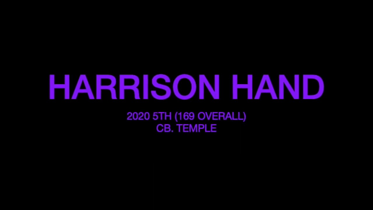 HARRISON HAND. 2020 MINNESOTA VIKINGS DRAFT PICK. 5TH ROUND (169TH ...