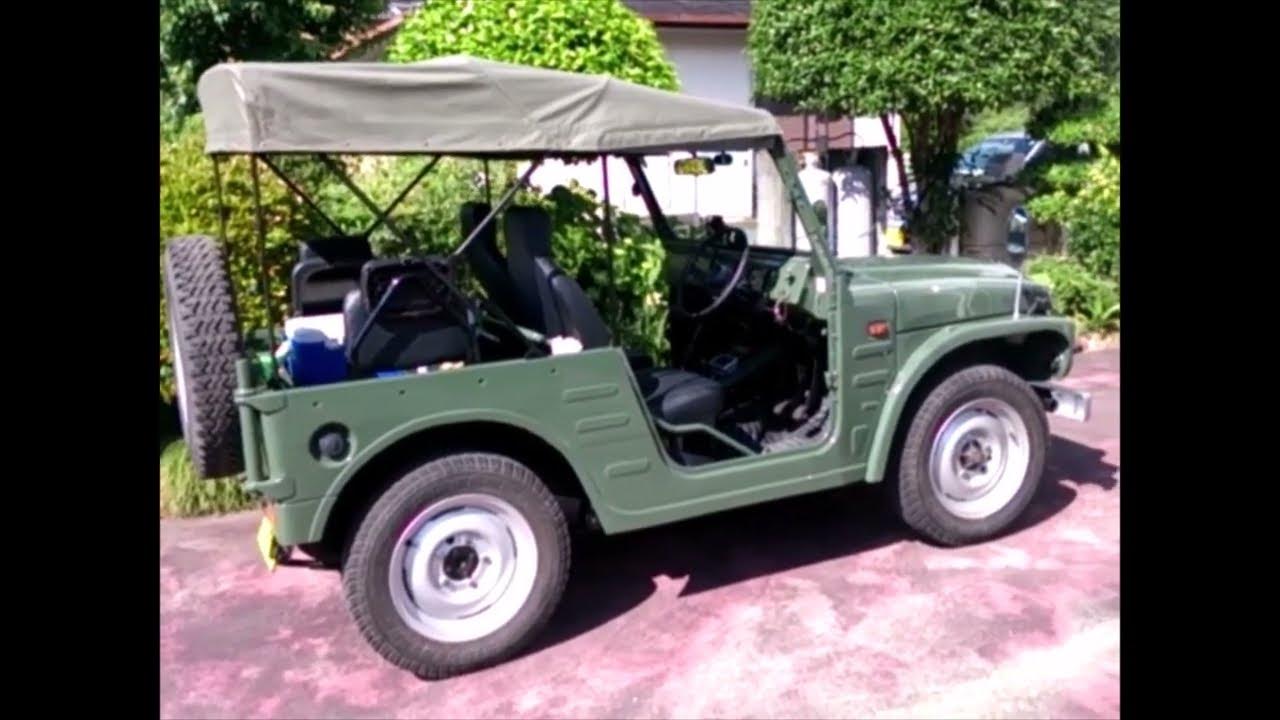 my old SJ10-1 jimney run about and some detail 古いジムニー - YouTube