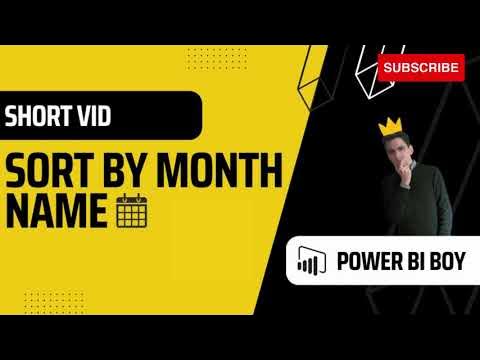 Sort month name chronologically in Power BI - YouTube