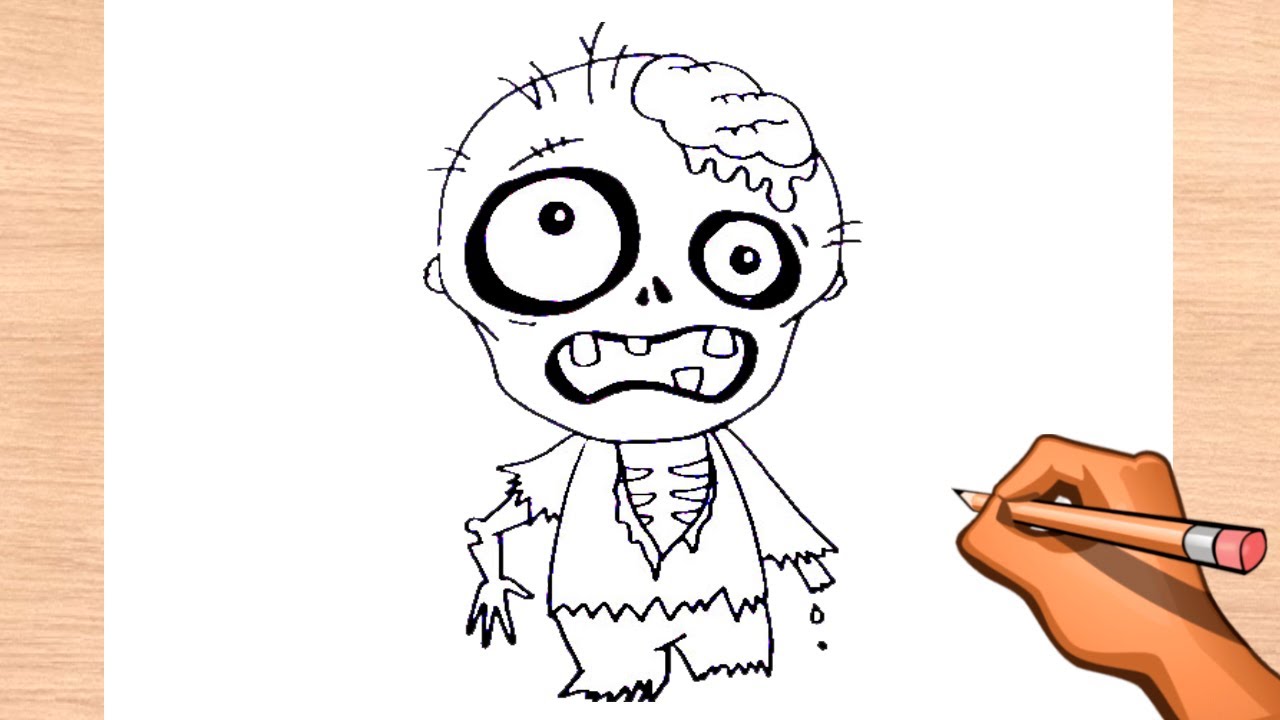 How to Draw a Zombie easy - Drawing Step by Step - YouTube