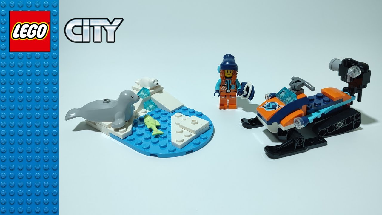 Lego City Arctic Explorer Snowmobile Set 60376 Unboxing and Build - YouTube