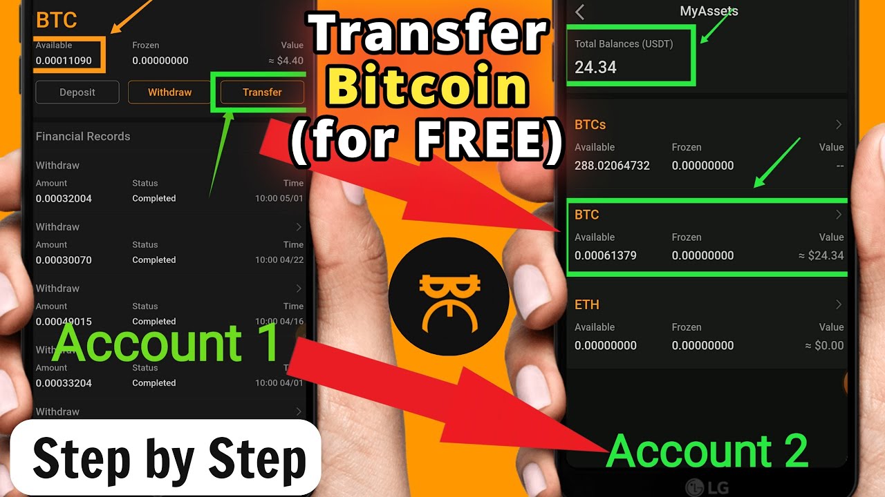 How to TRANSFER BITCOIN to Another Account for FREE - Satoshi BTCs ...