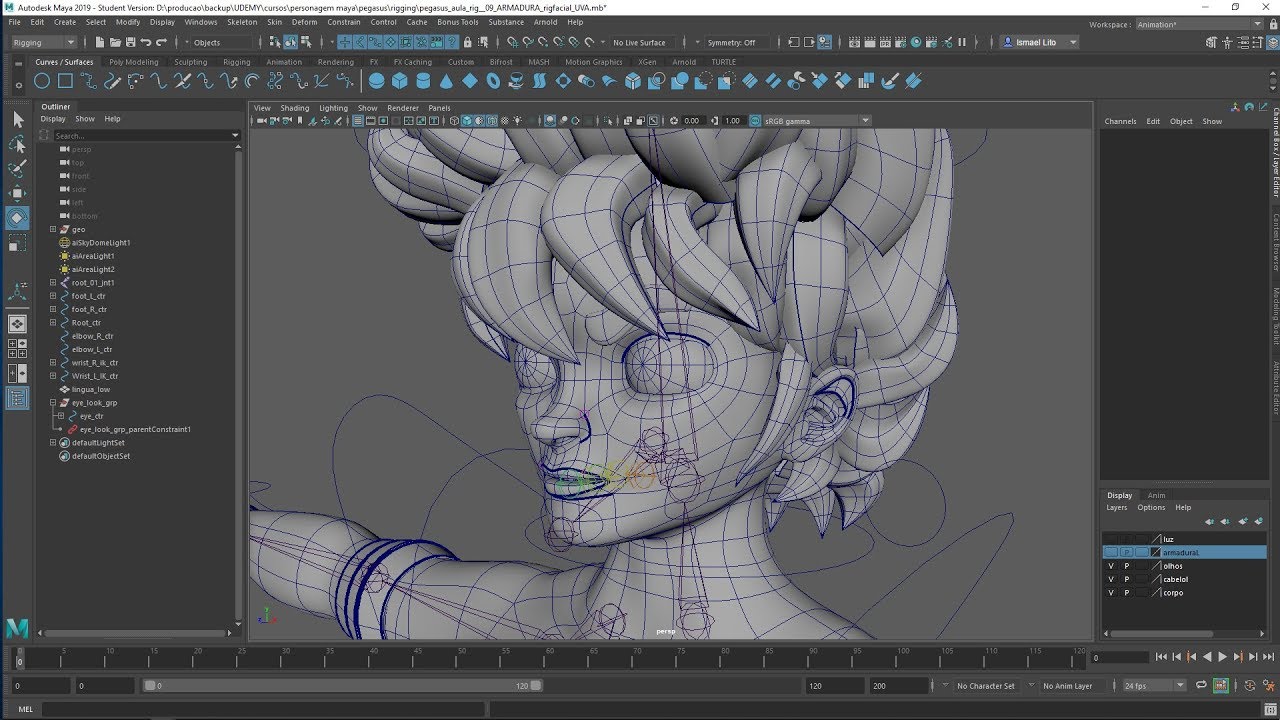 Autodesk Maya 2019 Tutorial de Rigging Facial - Controles e Joints ...
