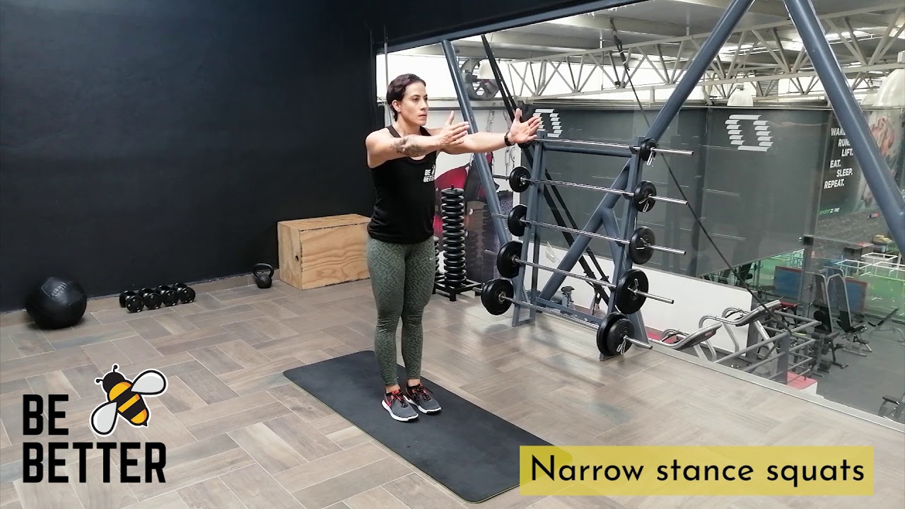 Narrow stance squats - YouTube
