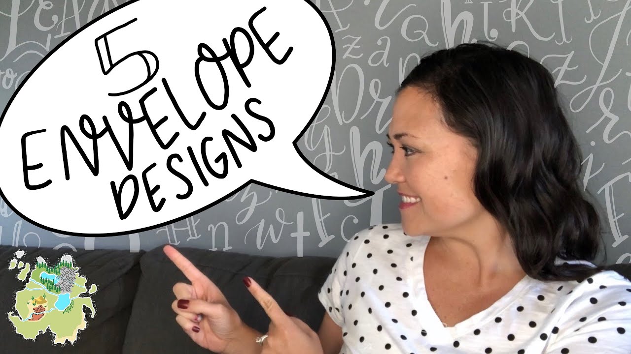 How to Hand Letter Envelopes (5 Envelope Designs to Hand Letter) - YouTube