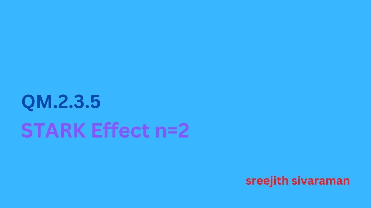stark effect n=2 - YouTube