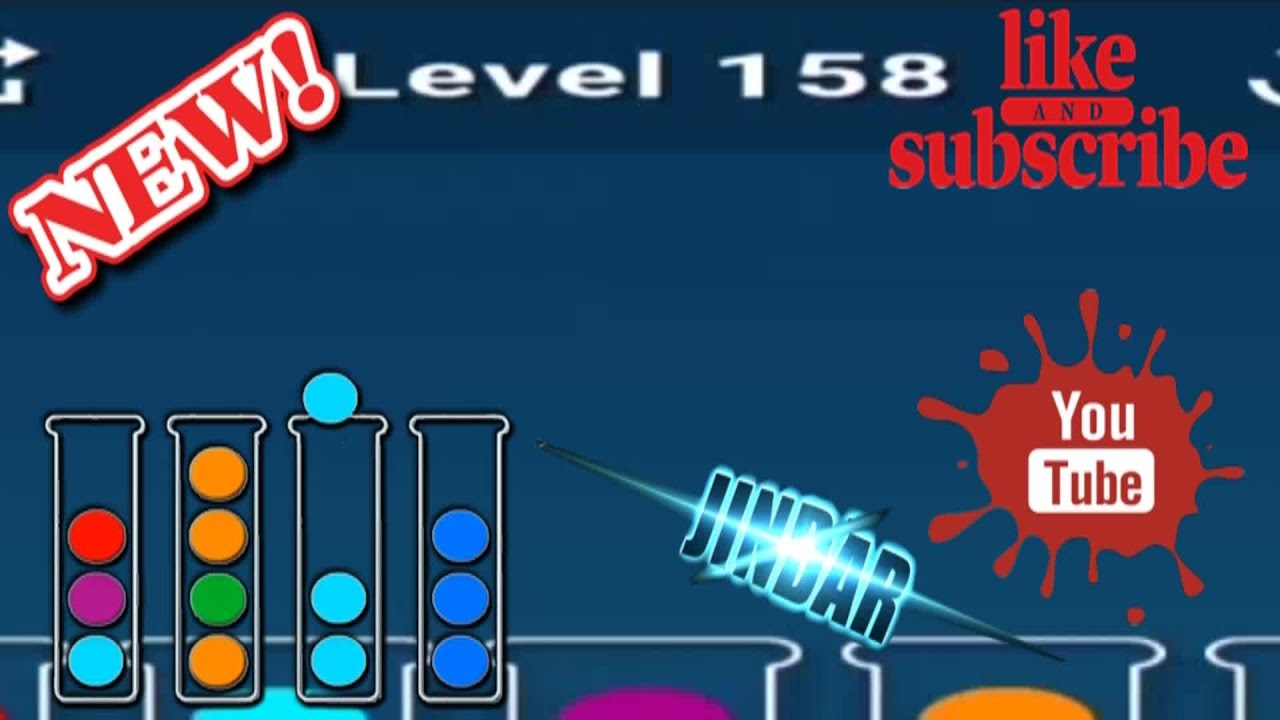 Ball Sort Puzzle Level 158 Color Sorting Games Level 158 - YouTube