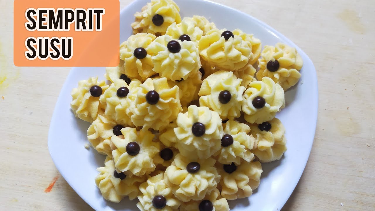 Resep kue semprit susu | hanya 4 bahan saja - YouTube