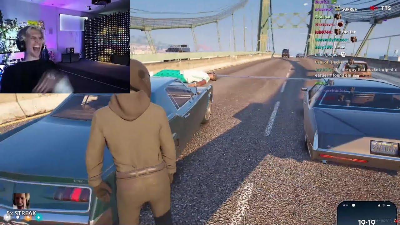 xQc Dies Laughing at NPC Taking his Hostage Away - YouTube