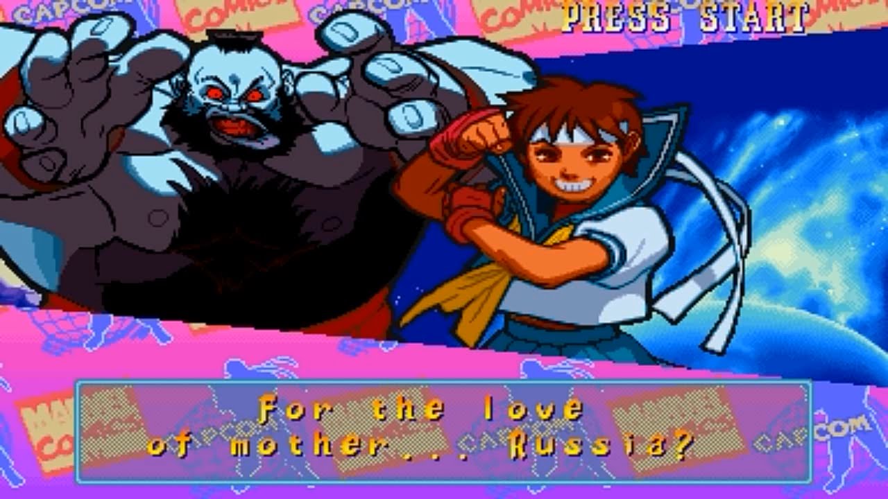 Marvel super heroes vs Street fighter - Mech Zangief & Dark Sakura ...