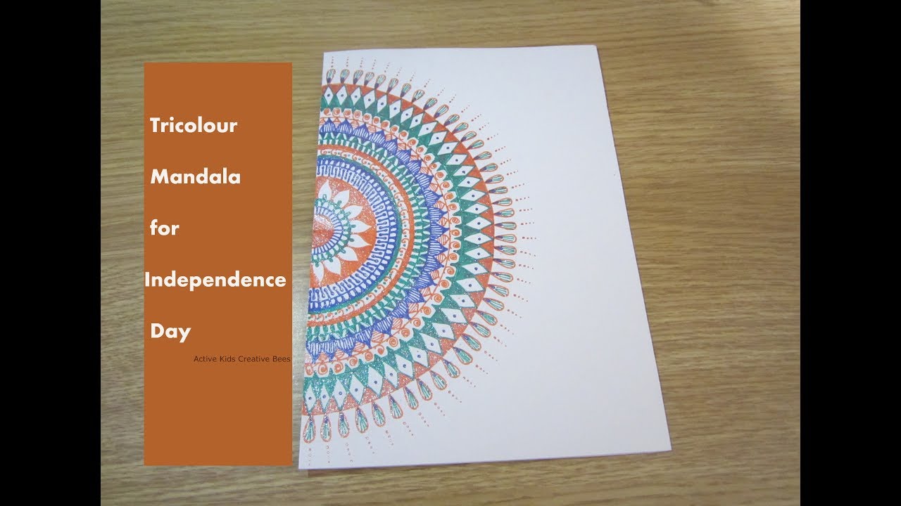 Indian Tricolor Mandala | How to draw a Mandala Art | #DIY - YouTube
