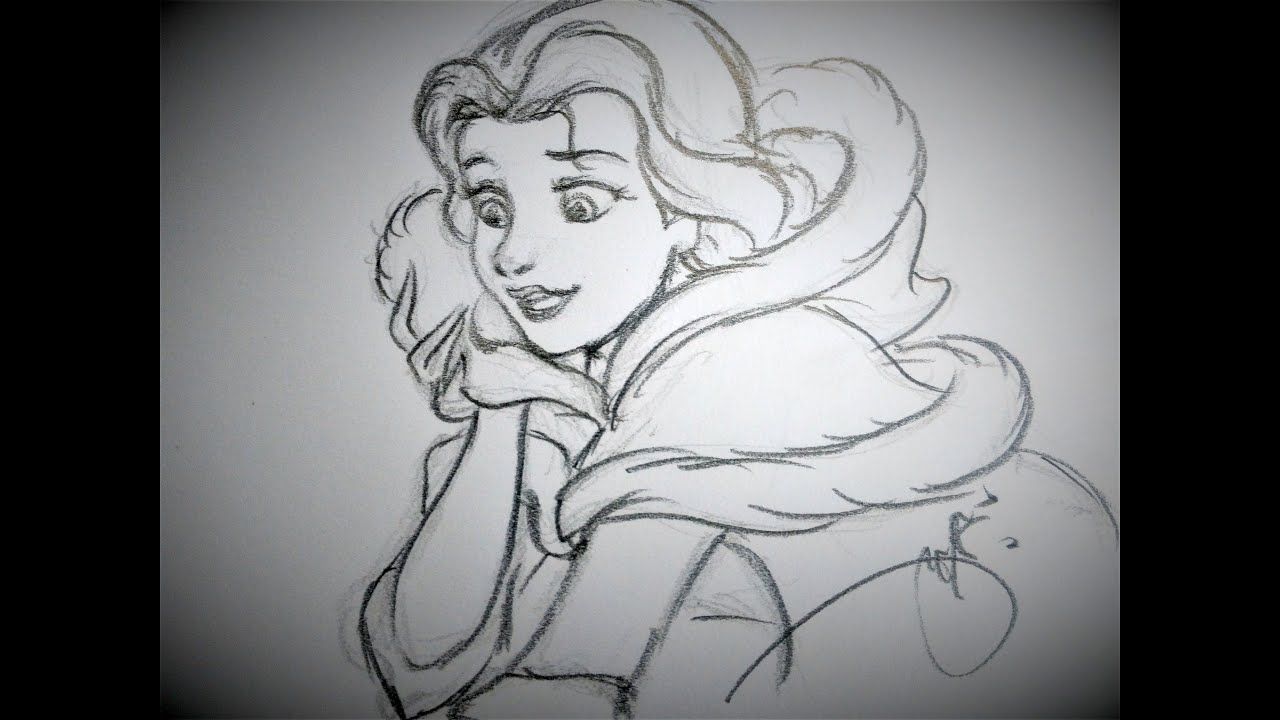 How to draw Belle in 10 mins - YouTube