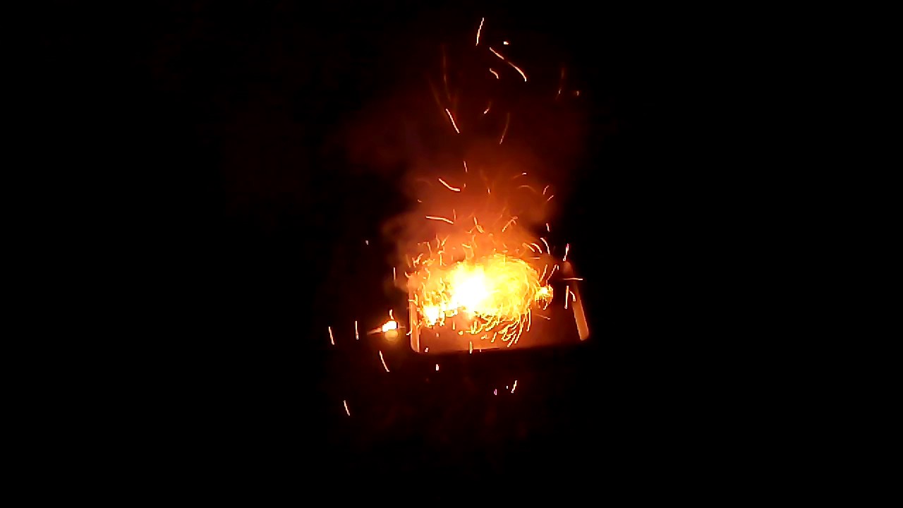 Setting fire to gunpowder 2 - YouTube