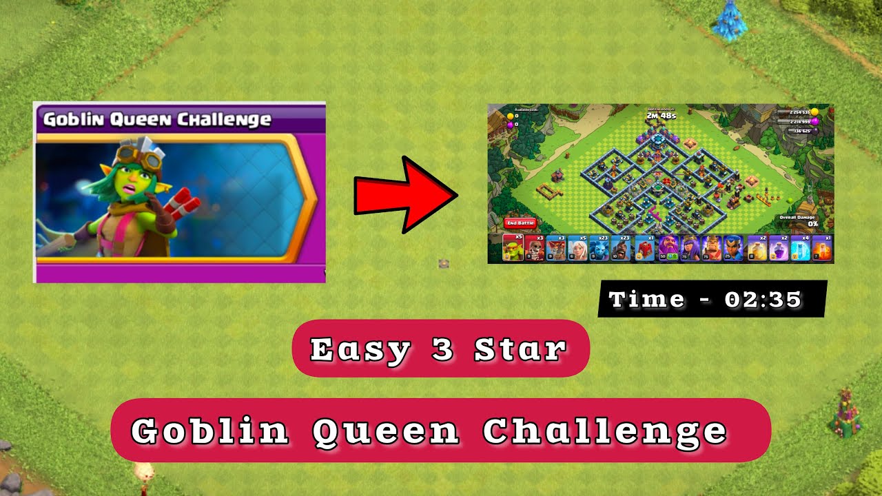 Goblin Queen Challenge- Easy 3 star 😍 Clash of clans #supercell #coc # ...