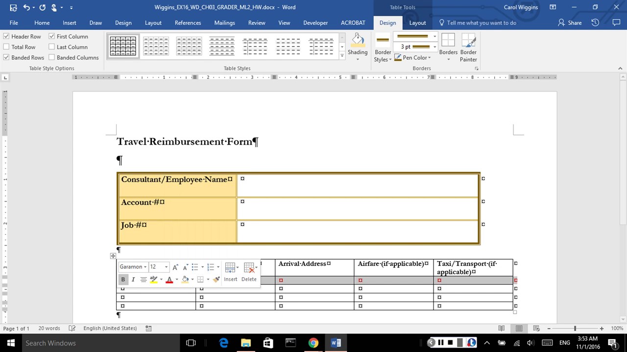 Word Chapter 3 Guided Project - YouTube