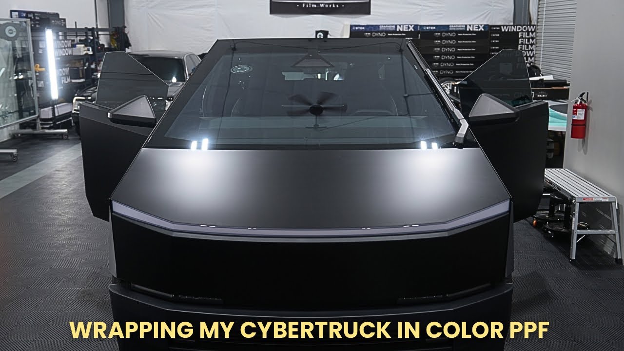 Getting My Cybertruck Wrapped ! Is This The Best Color ? - YouTube