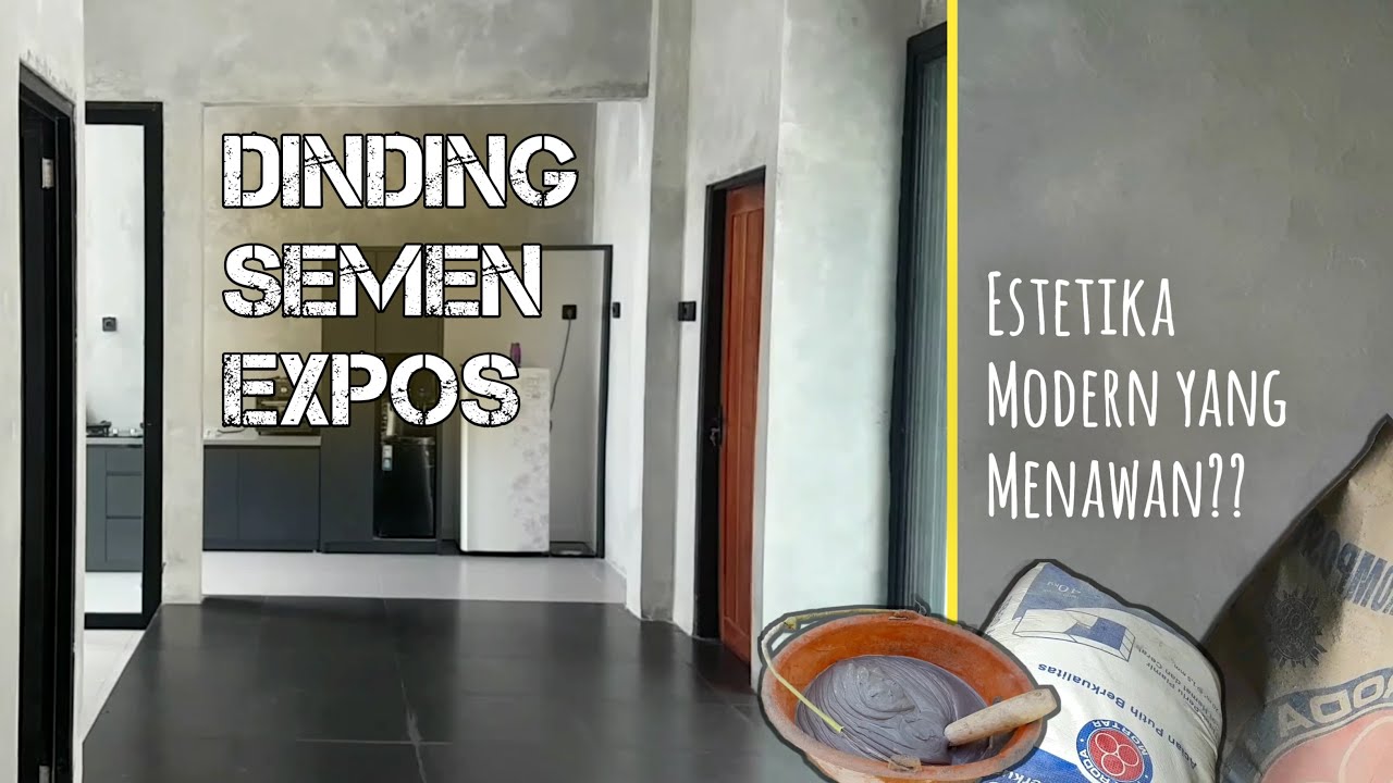 rumah konsep open space, acian industrial - YouTube