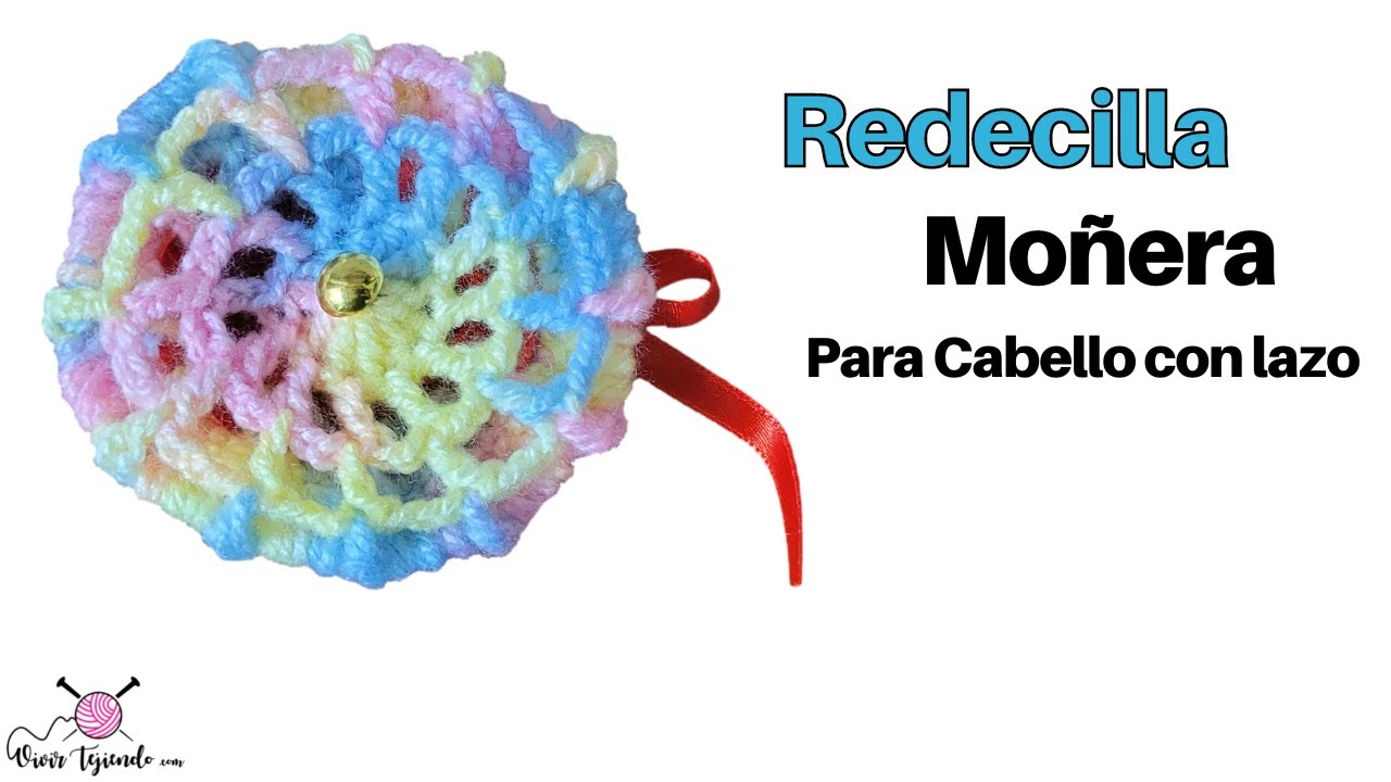 Redecilla Moñera de Cabello con lazo – Aprende a tejer divirtiéndote y ...