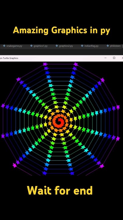 Amazing Graphics In Python Cording Python Pythonprogramming Shorts