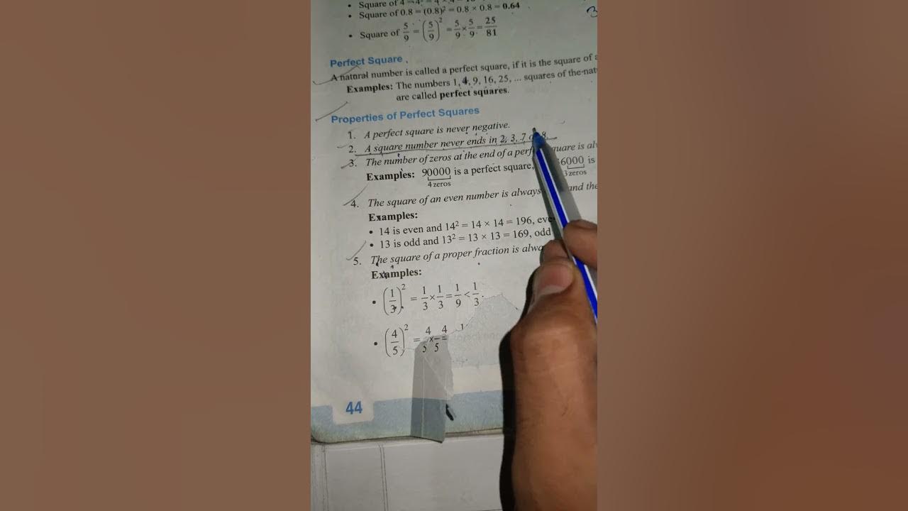 ICSE board class 8 maths chapter 3squareroot properties explanation by @coachinghint 🔥🔥👆 - YouTube